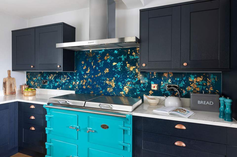 Statement Splashback - Antique Peacock - Emma Britton - Emma Britton