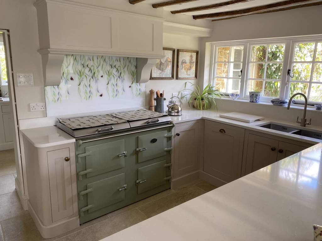 Floral Glass Splashback vs. Tiles - Emma Britton Decorative Glass ...