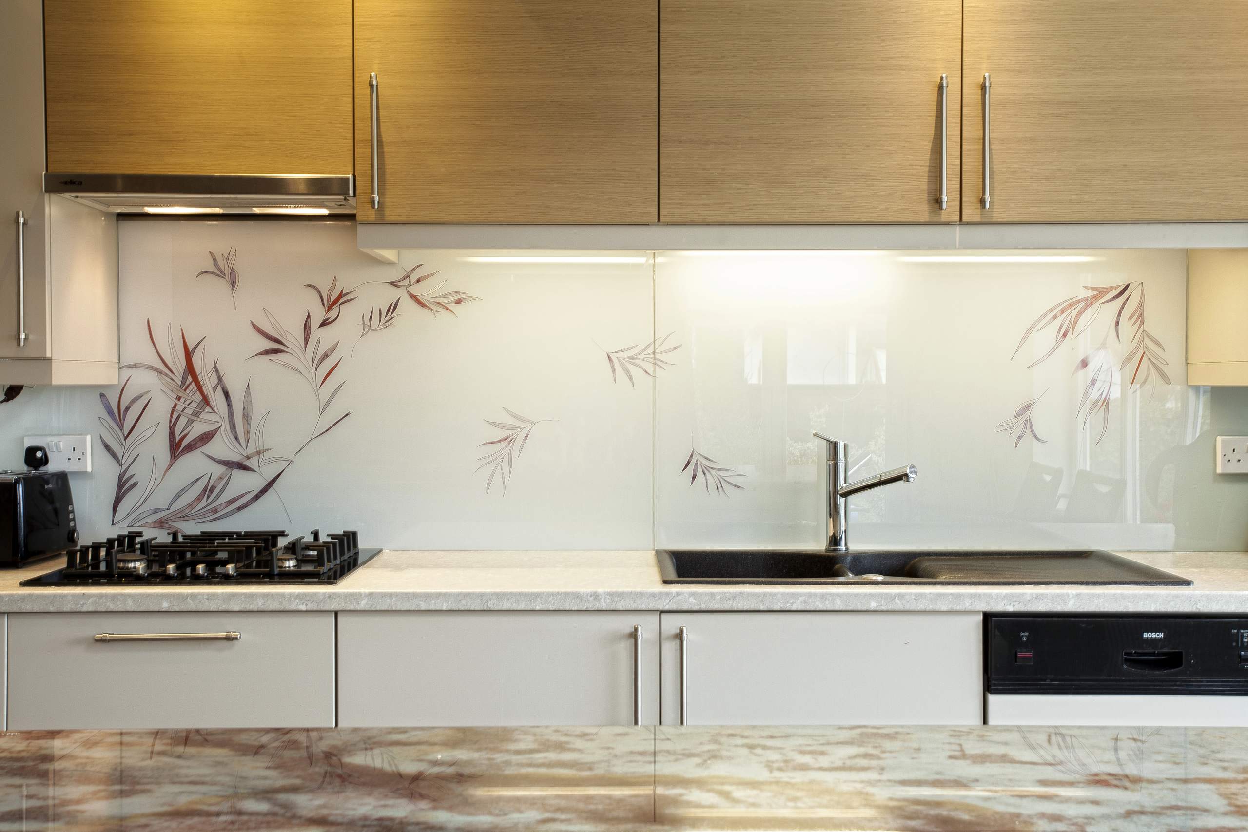 Emma Britton Bespoke Splashback Close up - Emma Britton - Emma Britton